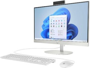 hp 24 all-in-one bundle pc, 23.8" fhd touchscreen, amd ryzen 3 7320u (up to 4.1 ghz), 8 gb ram, 1tb ssd, amd radeon graphics, windows 11 home (white)