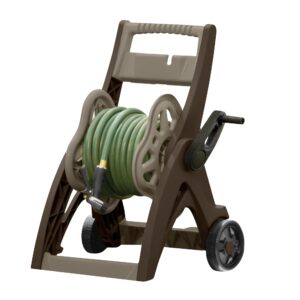 norhi 175 ft. hosemobile hose reel cart, mocha and taupe