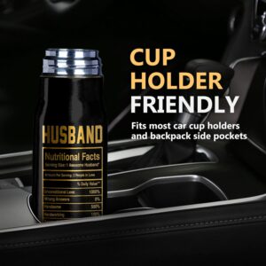 Best Husband Ever 17oz Stainless Steel Black Bullet Tumbler - Gifts for Him, Husband Gifts from Wife - Gifts for Husband for Anniversary, Husband Birthday Gift, Husband Christmas Gifts