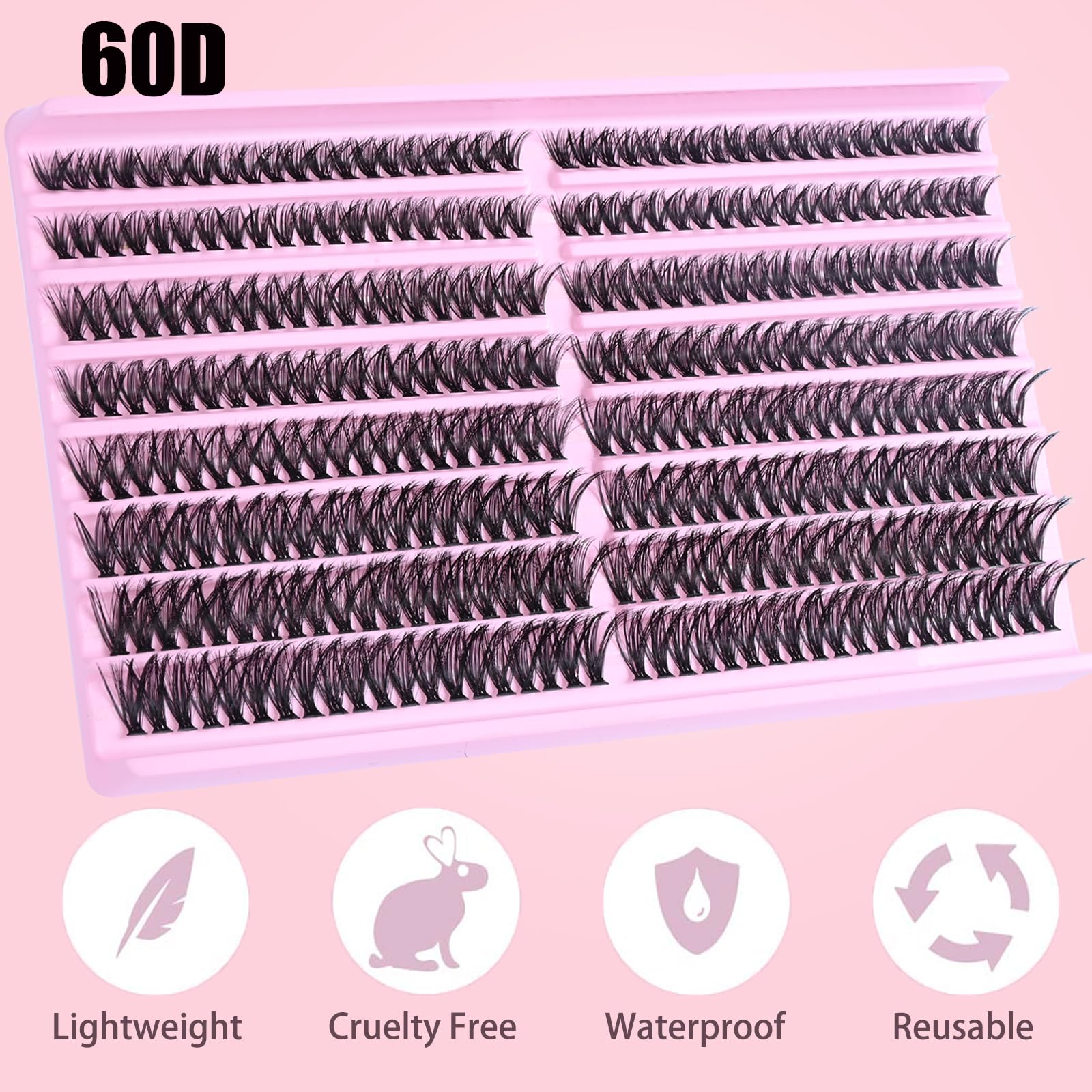 DIY Eyelash Extension Kit with 320 Pcs 60D Lash Clusters, Bond and Seal and Lash Applicator Tool 9-16mm Mix D Curl Individual Lashes Kit for Beginners Self Application DIY at Home, by Kmilro