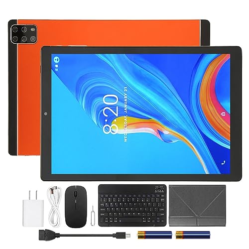 HD Tablet, 1960x1080 Dual Speakers 8800mAh 6GB 128GB 5GWiFi 2 in 1 Tablet for Study (US Plug)