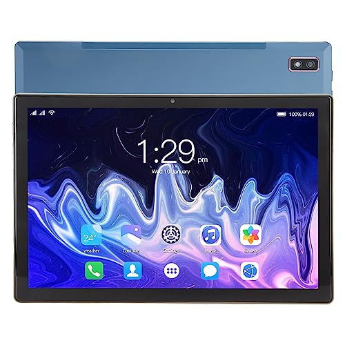 Smart Tablet, 8GB RAM 256GB ROM 1960 X 1080 Resolution WiFi Tablet 5G WiFi Dual Speakers with Keyboard for Game for Reading (US Plug)