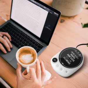 Bsigo Coffee Warmer Plate Candle Mug Warmer for Home & Office, Electric Smart Coffee Mug Warmer for Desk, Portable Warmer Beverage Tea Coffee Cup Warmer with 3-Temp Settings, 1-12h Timer Auto Shut Off