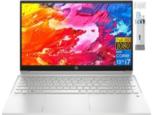 hp 2023 newest pavilion laptop, 15.6" fhd ips micro-edge display, intel core i7-1355u (10 cores), 32gb ram, 1tb ssd, intel iris xe graphics, wi-fi 6, long battery life, fast charge, windows 11 home