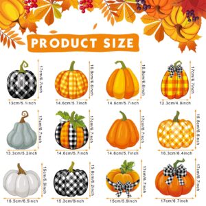 54 Pcs Fall Party Decorations, Thanksgiving Hanging Swirls Decorations, Pumpkin Maple Cutouts Hanging Swirls Ceiling Decorations for Autumn Harvest Party Supplies(Pumpkin)