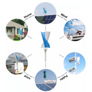 3KW Wind Turbine Generator Kit 24v 48v 96v 120v Free Energy Windmill Vertical Axis Wind Turbine Generator Home Three Phase Generator Maglev Breeze Start (Color : 48v)