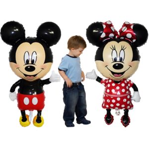 45 inch giant mickey balloons and minnie balloons, mickey minnie birthday party supplies cartoon mouse party decorative