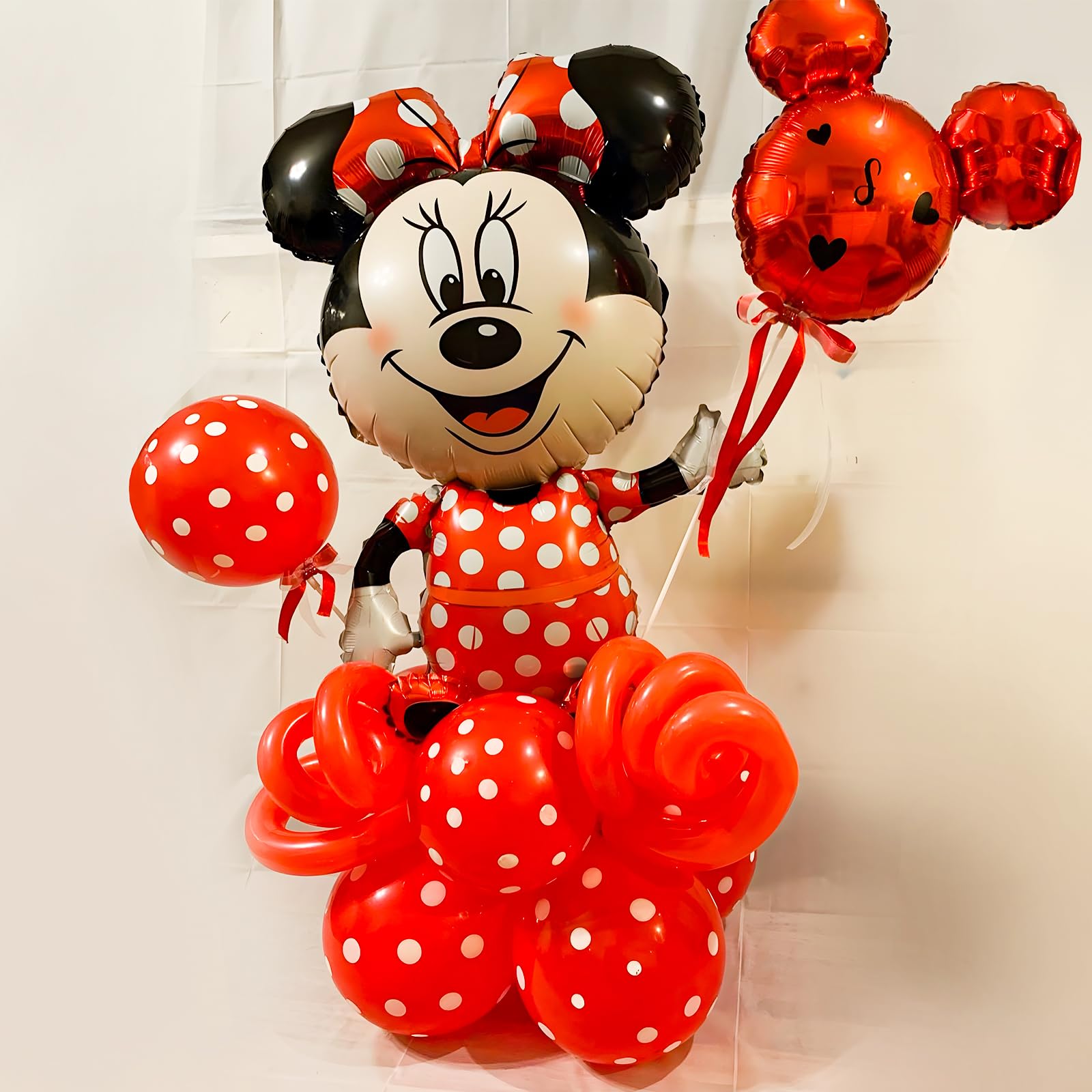 45 Inch Giant Mickey Balloons and Minnie Balloons, Mickey Minnie Birthday Party Supplies Cartoon Mouse Party Decorative