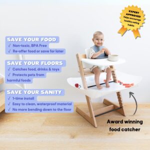 CATCHY - Food Catcher - Compatible with Stokke Tripp Trapp High Chair - Highchair Sold Separately - Baby & Toddler Food & Mess Catcher - Under High Chair Accessory - Baby Feeding Essentials