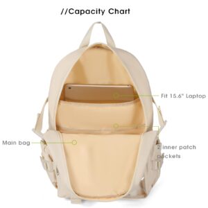 cotmcor Kawaii Backpack for Girls, Cute Aesthetic Backpack for School, Kawaii Bookbag with Pins Accessories and Pendant