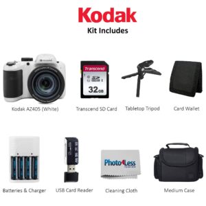 Kodak PIXPRO AZ405 Digital Camera (White) + Accessories