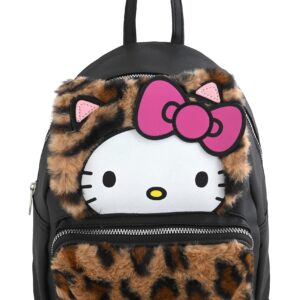 Hello Kitty Mini Backpack Kawaii Bag for Toddler Girls - Kids’ School Travel Bag - Girl’s Fashion Accessory (Leopard)