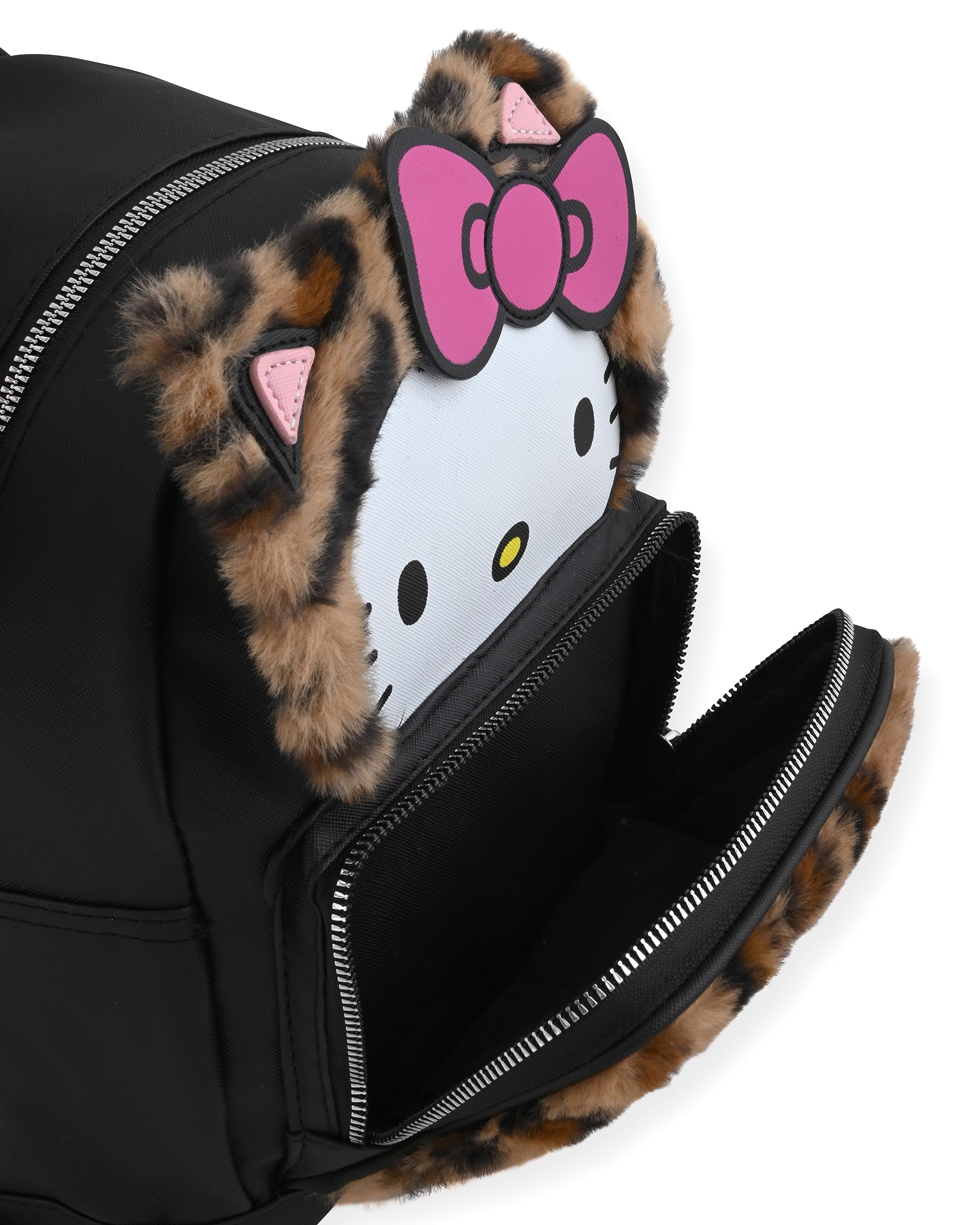 Hello Kitty Mini Backpack Kawaii Bag for Toddler Girls - Kids’ School Travel Bag - Girl’s Fashion Accessory (Leopard)