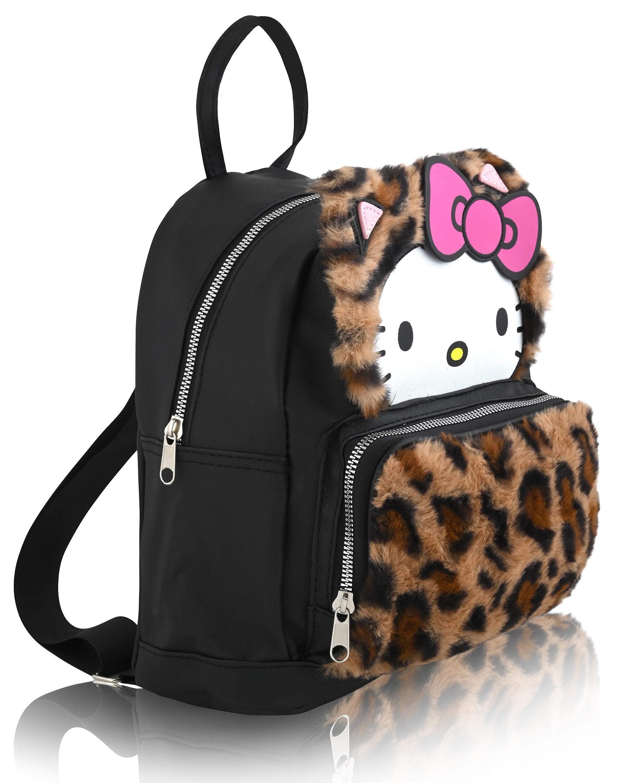 Hello Kitty Mini Backpack Kawaii Bag for Toddler Girls - Kids’ School Travel Bag - Girl’s Fashion Accessory (Leopard)