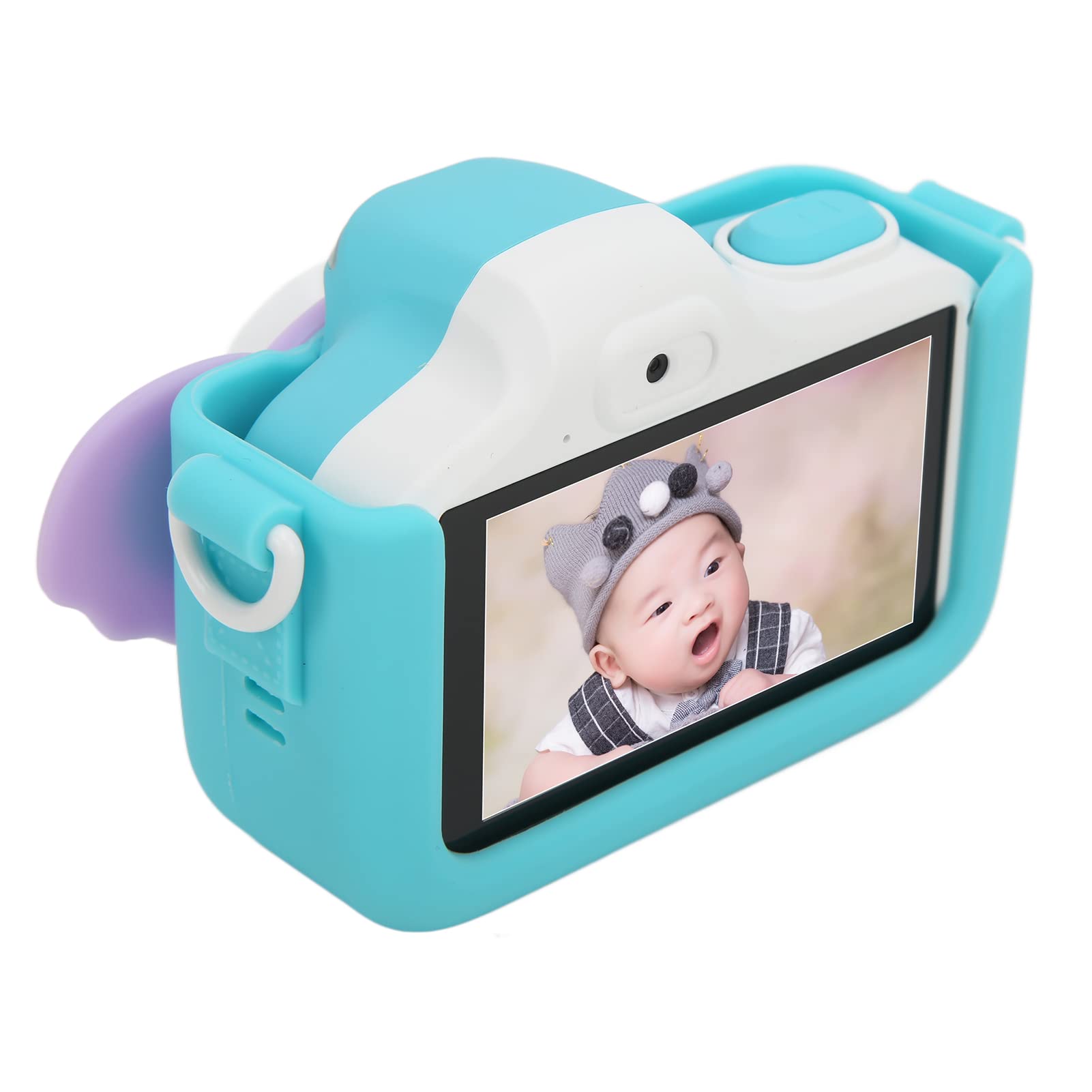 WiFi Cartoon Camera Toy, IPS Touch Screen Kids Digital Camera 48MP Dual Camera 1000mAh Rechargeable for Gifts