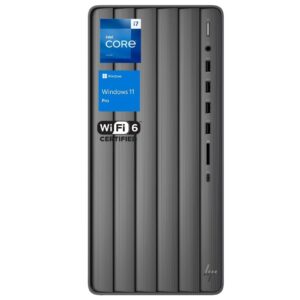 HP Business 13th Generation Envy i7 Tower Desktop, Intel Core i7-13700, Wi-Fi 6, HDMI, Wi-Fi & Bluetooth, Wired Keyboard & Mouse, Windows 11 Pro, Black (32GB RAM | 1TB SSD)