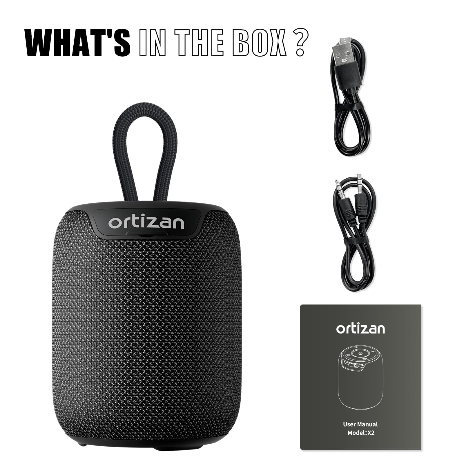 Ortizan Bluetooth Speakers, IPX7 Waterproof Portable Wireless Speaker with Bluetooth 5.3, 15W Stereo Sound, Deep Bass, Dual Pairing, 15H Playtime for Home, Party, Outdoor