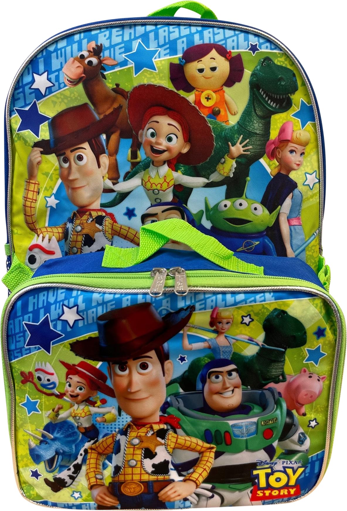 Ruz Group Kid's Licensed 16 Inch Backpack With Removable Lunch Box Set (Toy story)