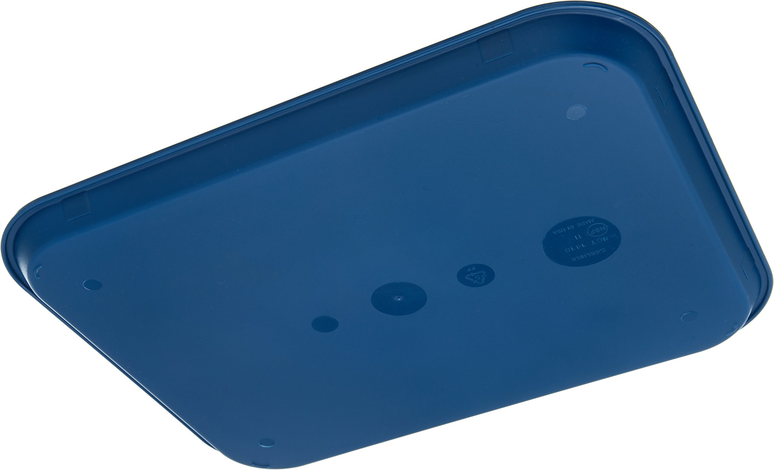 Carlisle FoodService Products Cafe Plastic Fast Food Tray, 14" x 18", Blue (Pack of 2)