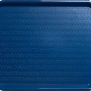 Carlisle FoodService Products Cafe Plastic Fast Food Tray, 14" x 18", Blue (Pack of 2)