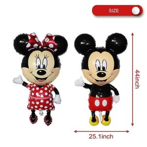 2 pcs Mickey and Minnie Giant 45" Birthday Balloons Theme Party Supplies Party Decorations