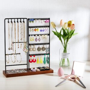 Vtopmart 4 Pack Stackable Makeup Organizer with Jewelry Organizer