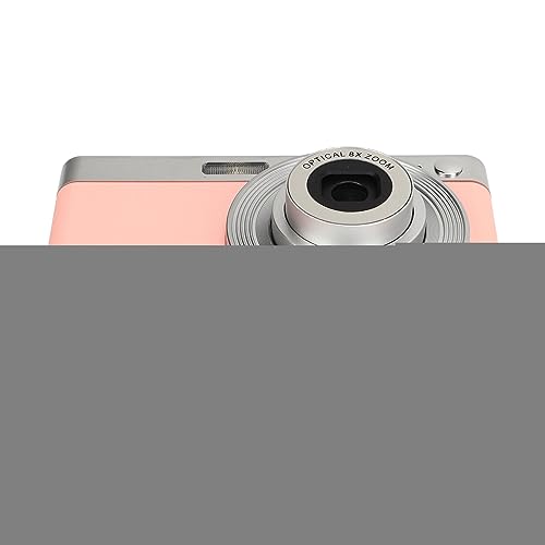 4K Digital Camera, 4K Lightweight Ultra HD Digital Camera, Portable Retro Camera Compact vlog Beauty Filter Camera, for Travel Vlogging (Pink)