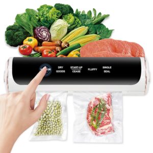 【1s sealing】uluck food saver vacuum sealer machine ，80kpa automatic food sealers vacuum packing machine, 4 in 1 vacuum/single sealing & dry/fluffy vacuum sealer machine with 10 seal bags