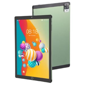 10.1in Tablet for, WiFi 6GB 128GB Front 200w Rear Tablet 10 Android 12 5G 500w 1960x1080 IPS 10 Core 8800mAh Calling 100‑240V Green EU Plug