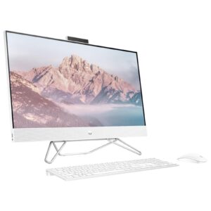 HP 27" FHD Touchscreen All-in-One Business Desktop Computer PC[Windows 11 Pro], 8-Core AMD Ryzen 7 5700U(up to 4.3 GHz), 32GB RAM, 2TB PCIe SSD, Wi-Fi, BT, IR Camera, Wireless KB & Mouse, w/Battery