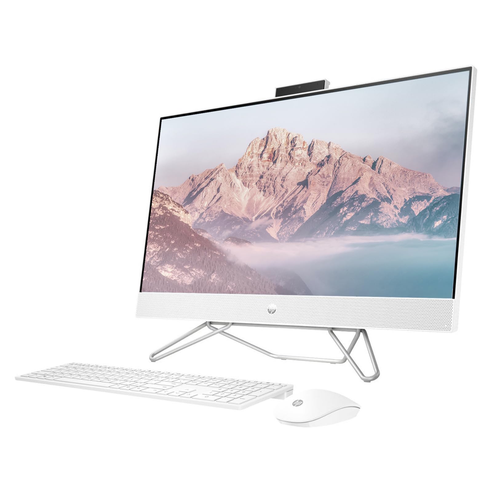 HP 27" FHD Touchscreen All-in-One Business Desktop Computer PC[Windows 11 Pro], 8-Core AMD Ryzen 7 5700U(up to 4.3 GHz), 32GB RAM, 2TB PCIe SSD, Wi-Fi, BT, IR Camera, Wireless KB & Mouse, w/Battery