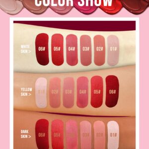 Matte Liquid Lipstick for Women, 1Pcs Highly Pigmented Color Lip Stain Tint, Super Velvet Matte Lip Gloss, Up to 16H Wear, Long Lasting Waterproof Smudge-proof, Non-Stick Cup Lip Makeup-01# Nude Pink