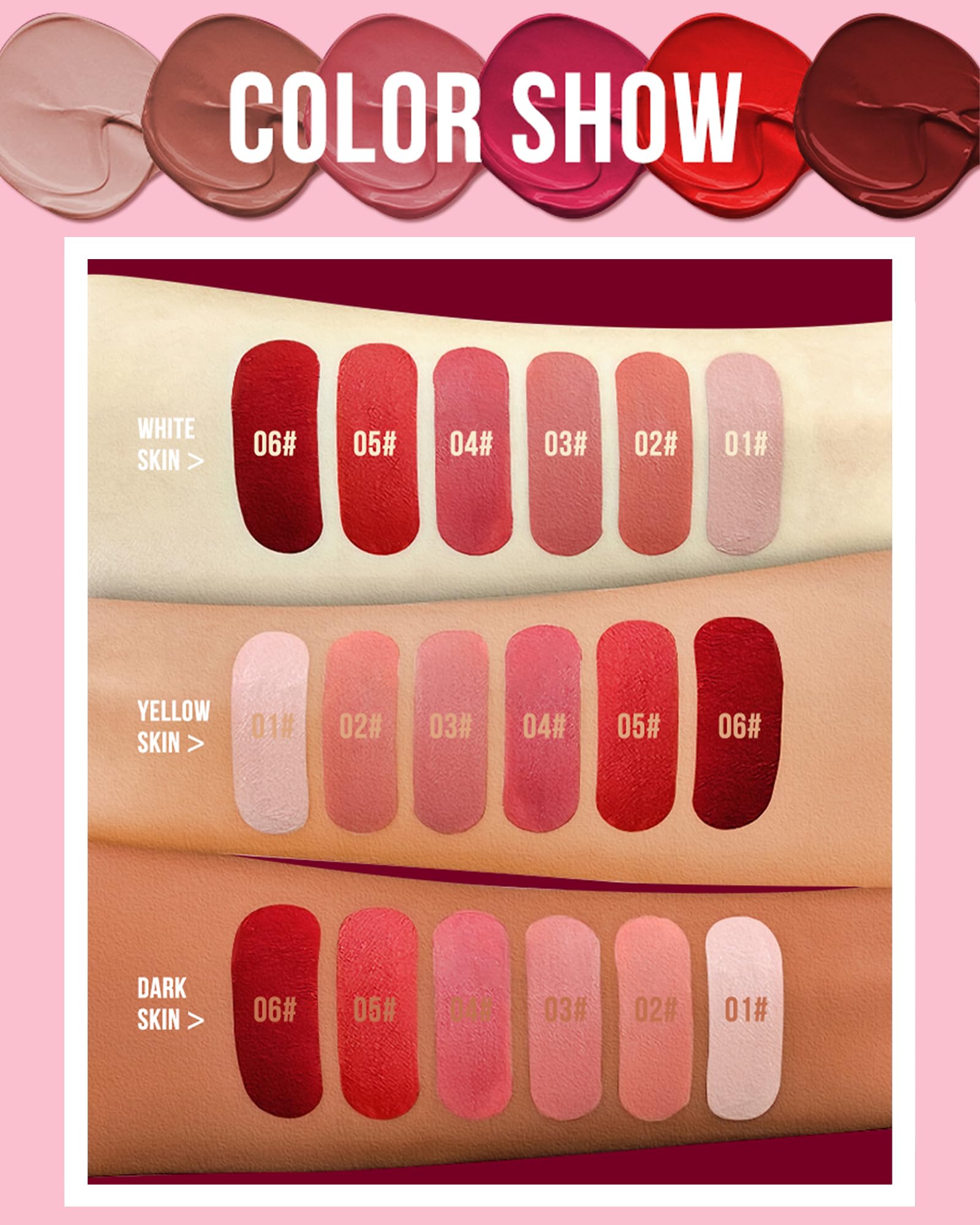 Matte Liquid Lipstick for Women, 1Pcs Highly Pigmented Color Lip Stain Tint, Super Velvet Matte Lip Gloss, Up to 16H Wear, Long Lasting Waterproof Smudge-proof, Non-Stick Cup Lip Makeup-01# Nude Pink