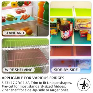 FinalNest 16Pcs Refrigerator Mats, Waterproof Non-Slip EVA Refrigerator Liner Pads Drawers Shelves Cabinets Storage Kitchen and Placemats-R-16-1