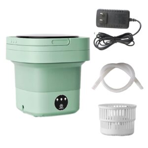 kripyery 6.5liter convenient washer, foldable mini washer, suitable for washing small items such as baby clothes, underwear, towels, socks, for dormitory, camping green