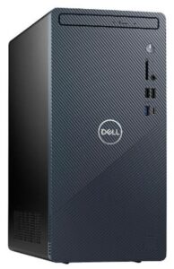 dell inspiron 3000 3910 desktop computer - intel core i3 12th gen i3-12100 quad-core (4 core) 3.30 ghz - 8 gb ram ddr4 sdram - 256 gb m.2 pci express nvme ssd - tower - black, mist blue - (renewed)