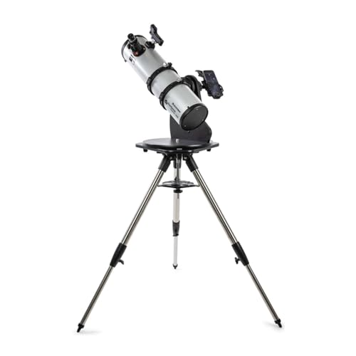 Celestron Starsense Explorer 130 mm Dobsonian Telescope - Smartphone App-Enabled Tabletop Scope for Adults, Beginners and Astronomy Enthusiasts Bundle with All-Metal Height-Adjustable Tripod (2 Items)