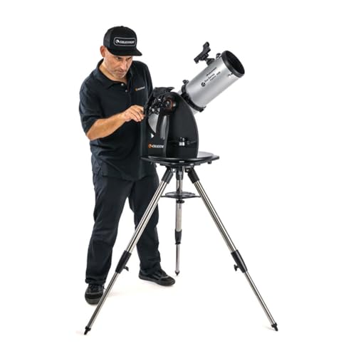 Celestron Starsense Explorer 130 mm Dobsonian Telescope - Smartphone App-Enabled Tabletop Scope for Adults, Beginners and Astronomy Enthusiasts Bundle with All-Metal Height-Adjustable Tripod (2 Items)