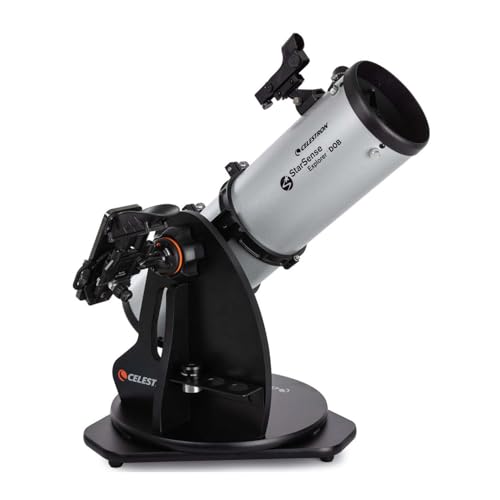 Celestron Starsense Explorer 130 mm Dobsonian Telescope - Smartphone App-Enabled Tabletop Scope for Adults, Beginners and Astronomy Enthusiasts Bundle with All-Metal Height-Adjustable Tripod (2 Items)