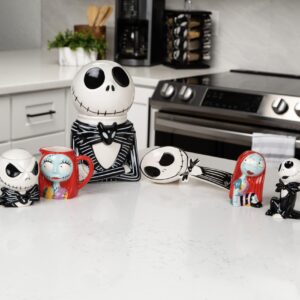 Disney Nightmare Before Christmas Jack Figural Cookie Jar or Candy Jar | Cute Ceramic Housewarming Gifts For Men and Women And Kids | Official Licensee | 1 Set