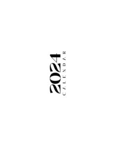 2024 minimalist calendar - monthly