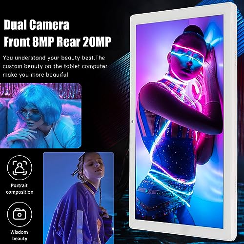 Haofy HD Tablet, 10.1 Inch HD Screen 8MP 20MP Camera Office Tablet Octa Core CPU for Family (#1)