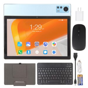 Haofy Tablet, 10.1 Inch Tablet 2 in 1 Blue with Keyboard for Android 12 for Daily (US Plug)