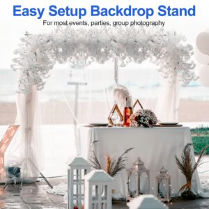 EMART Backdrop Stand,10x8ft Adjustable Photo Background Stand for Parties Photography, Back Drop Stand Banner Background Holder Support System Kit for Photoshoot Video Studio, Birthday