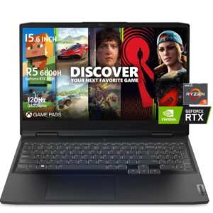 lenovo 2023 newest ideapad gaming 3 laptop, 15.6" fhd 120hz display, amd ryzen 5 6600h processor(beat i5-12400f), nvidia geforce rtx 3050, 16gb ddr5 ram, 1tb ssd, wifi 6, bluetooth, windows 11 home