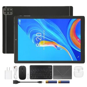 Haofy 10.1 Inch Tablet, MT6735 Deca Core 2 in 1 Tablet PC 6GB RAM 128GB ROM 256GB Expandable Dual Speakers for Android 12 for Work (US Plug)