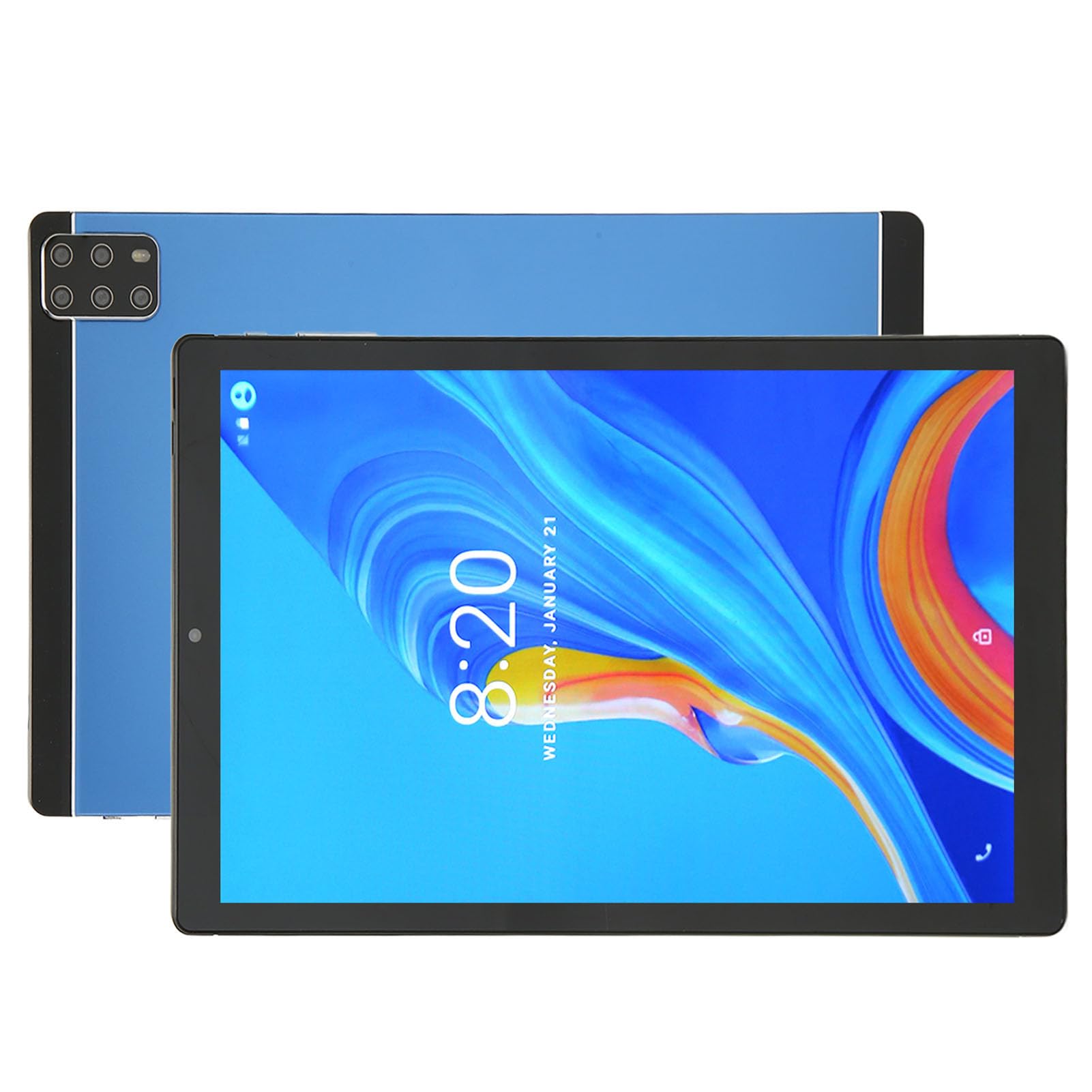 Full HD Tablet, Dual Speakers 100‑240V 10 Core CPU 2MP 5MP 8800mAh 10.1 Inch Tablet PC 5G WiFi with Earbuds for Work (US Plug)