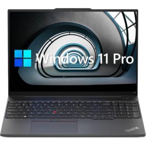 lenovo thinkpad e16 business laptop, 16" wuxga display, amd ryzen 5 7530u (beat i7-1165g7), 24gb ram, 1tb pcie ssd, webcam, hdmi, rj-45, fingerprint reader, wi-fi 6, windows 11 pro, black