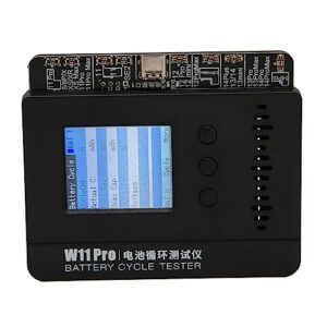 Battery Cycle Tester, 1.8 Inch TFT Screen Cell Battery Tester Automatic Parameter Matching AC 100 to 240V for Repair (US Plug)