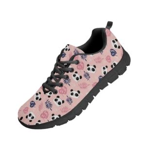 sytrade anime panda leaves pink women's fashion athletic casual shoes breathable lightweight running shoes for women